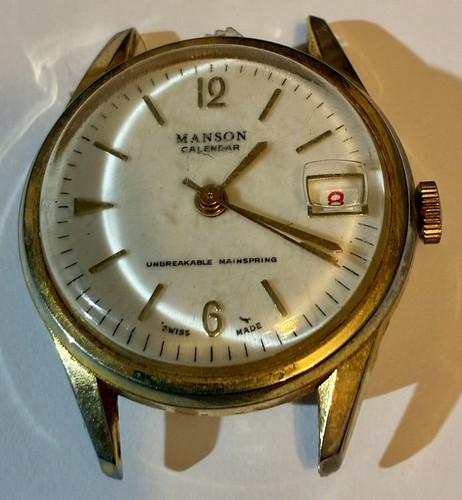 Manson Mens Swiss Vintage Watch Overwound | eBay