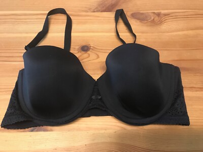 Dominique BLACK Molded Underwire Silky Support Bra, US 34C | eBay