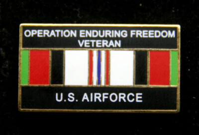 OPERATION ENDURING FREEDOM VETERAN OEF RIBBON LAPEL PIN AFGANISTAN US ...