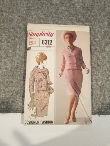 Simplicity Sewing Pattern #6312 Sz 16 Bust 36" Skirt Suit | eBay Australia