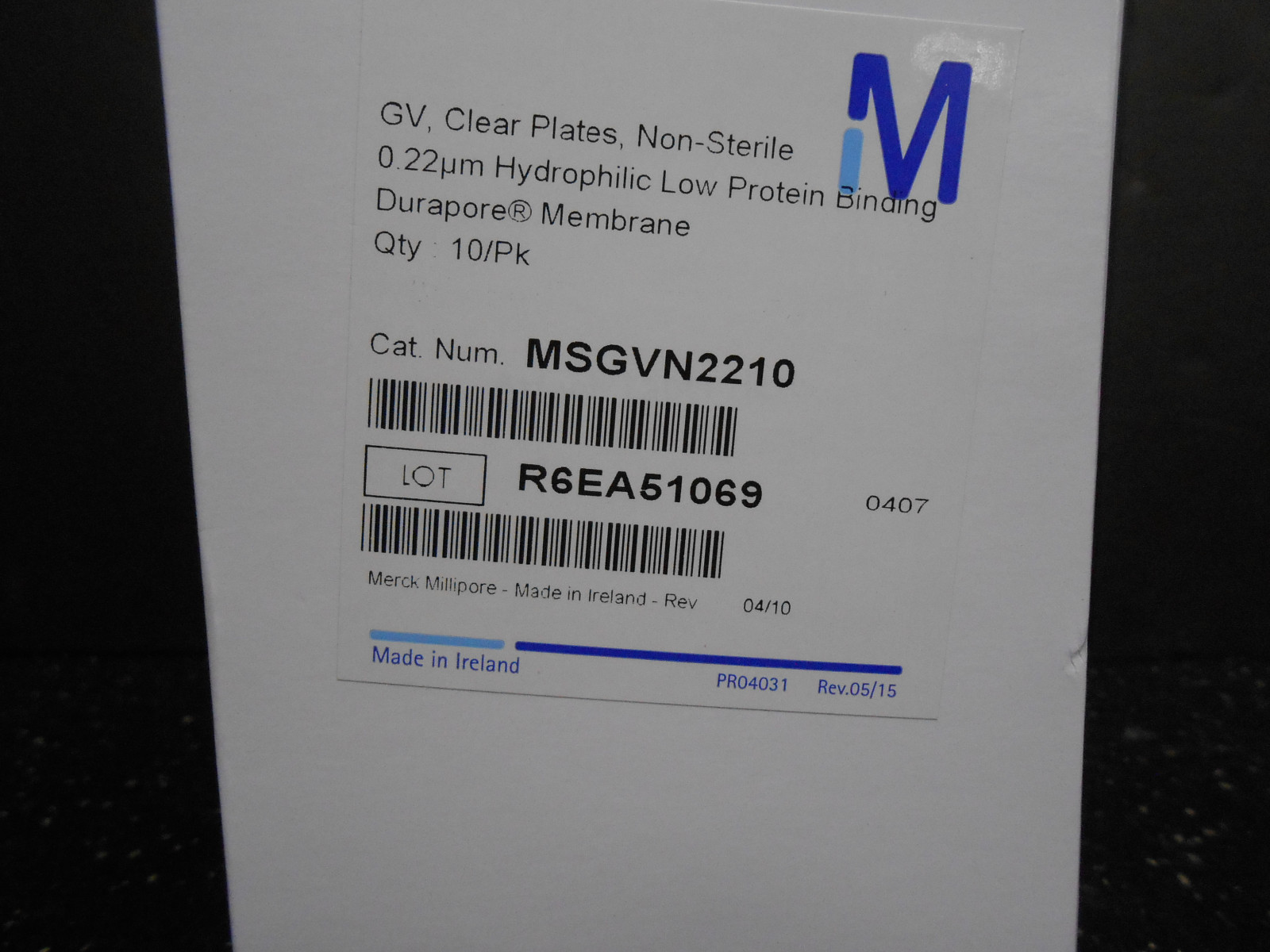 LOT OF 6 MILLIPORE MSGVN2210 96 WELL FILTER PLATES 0.22µm DURAPORE ...