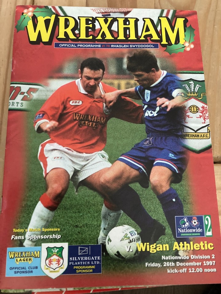 Wrexham HOME & AWAY programmes 1960s 1970s 1980s 90s League & Cup ...