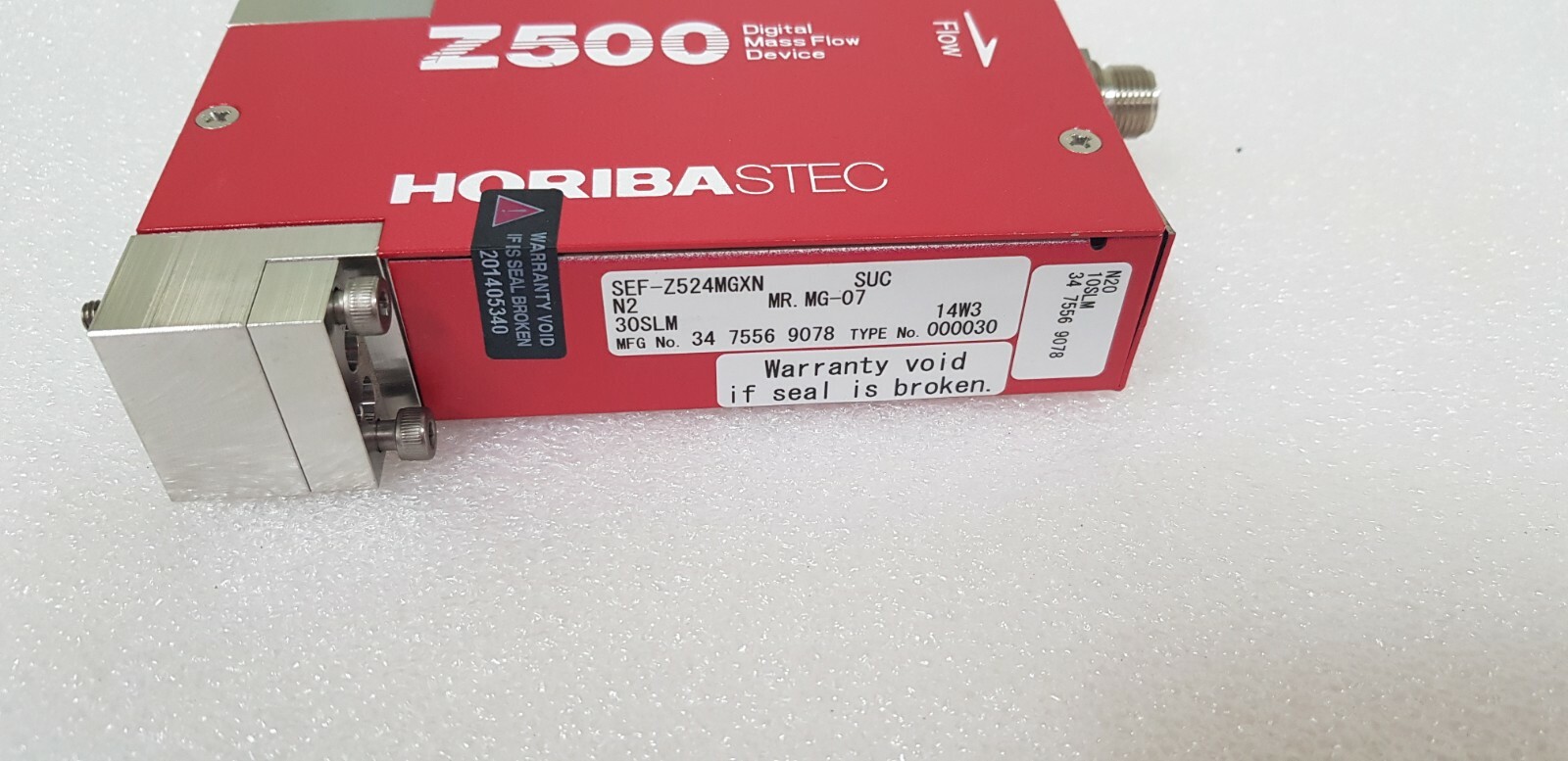 HORIBA STEC Z500,SEF-Z524MGXN,N20,10SLM DIGITAL MASS FLOW DEVICE FREE ...