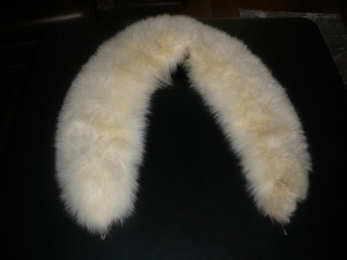 Women's Faux Fur Collar White Fur/Red inside (81) | eBay