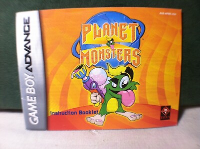 Gameboy Advance Manual Planet Monsters | eBay