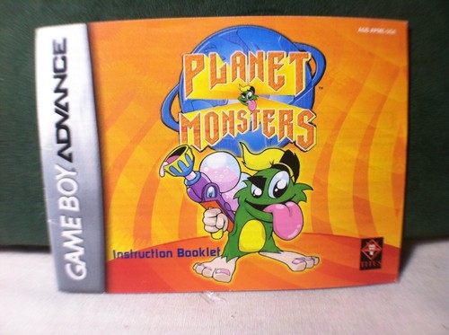 Gameboy Advance Manual Planet Monsters | eBay