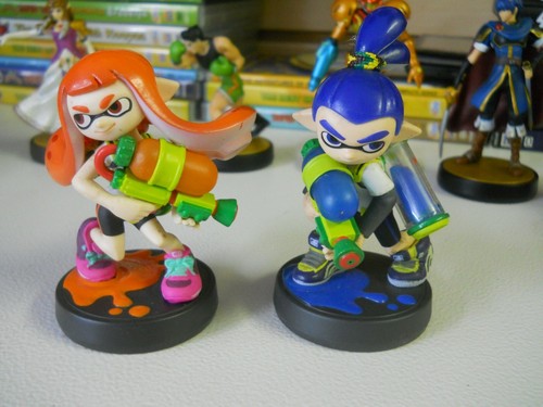 Splatoon Amiibos Blue and Orange Amiibo | eBay