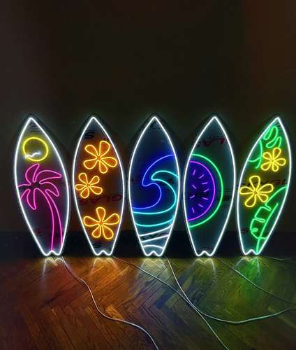 SURFBOARD LED LIGHTS NEON SIGN Game Room Wall Decor HOME GIFT ART BAR ...