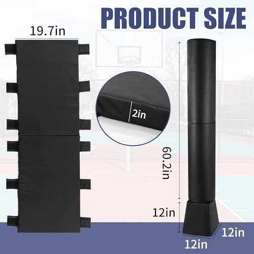 Square Basketball Pole Padding for Training, Heavy Duty 19.7inx60.2inx2 ...