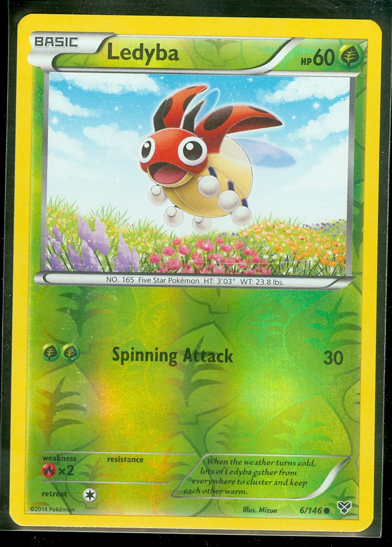 Pokemon LEDYBA 6/146 - XY Rev Holo MINT! | eBay