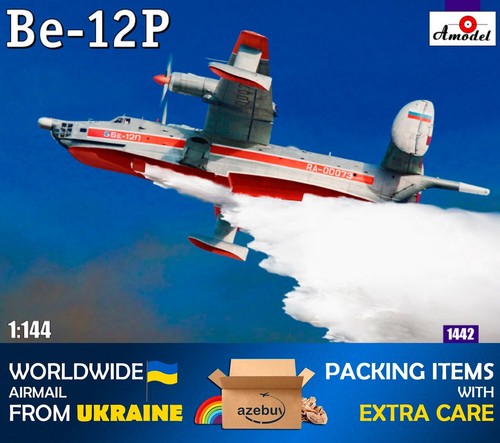 Beriev Be-12P Soviet Firefighter 1/144 Scale Plastic Model Kit Amodel ...