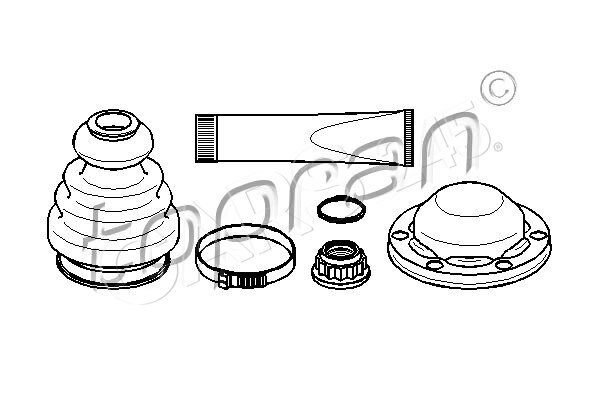 TP Front Axle Drive Shaft Bellow Set Fits AUDI SEAT SKODA VW Bora ...