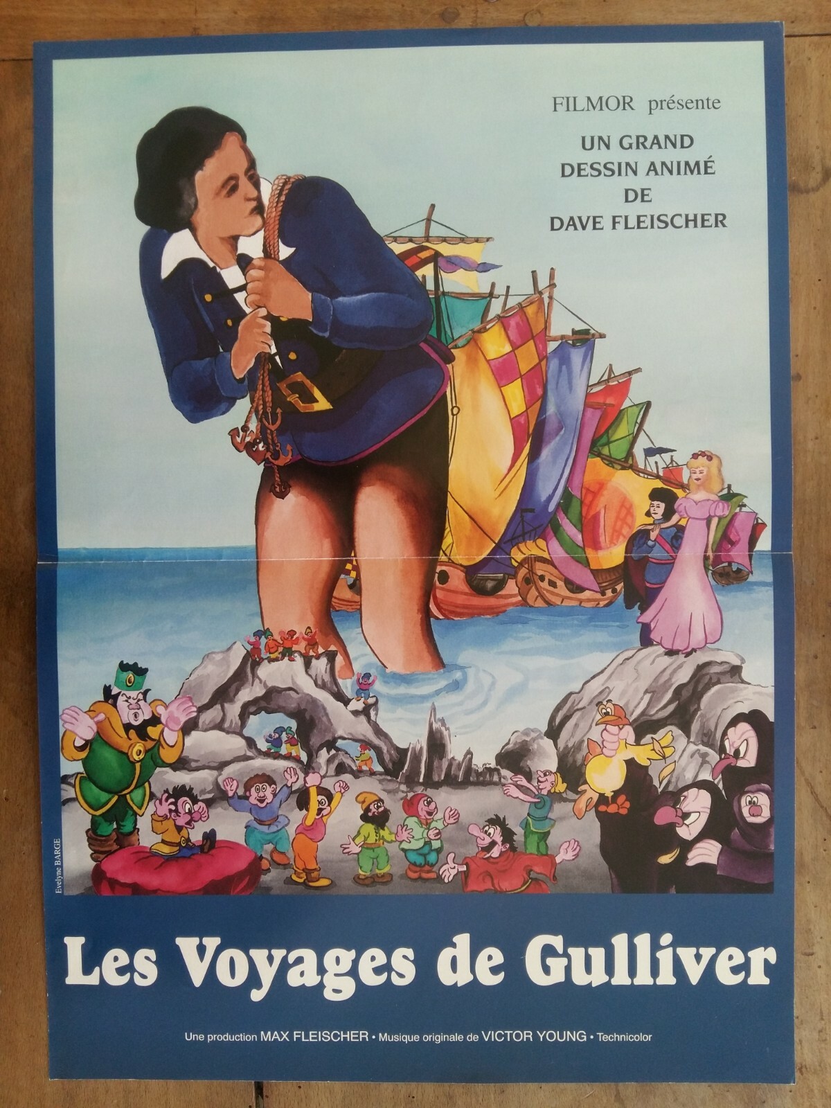 Poster The Travels Of Gulliver Animated Series Dave FLEISCHER 40x60cm ...