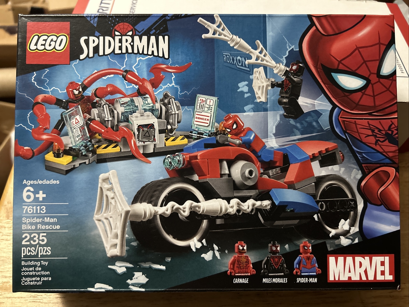 NEW SEALED LEGO SPIDER-MAN BIKE RESCUE 76113 Miles Morales, Carnage ...
