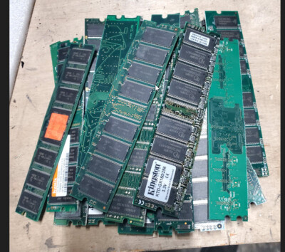 Lot 1LB Memory modules Mixed no Gold Fingers for Scrap , Just Memory ...