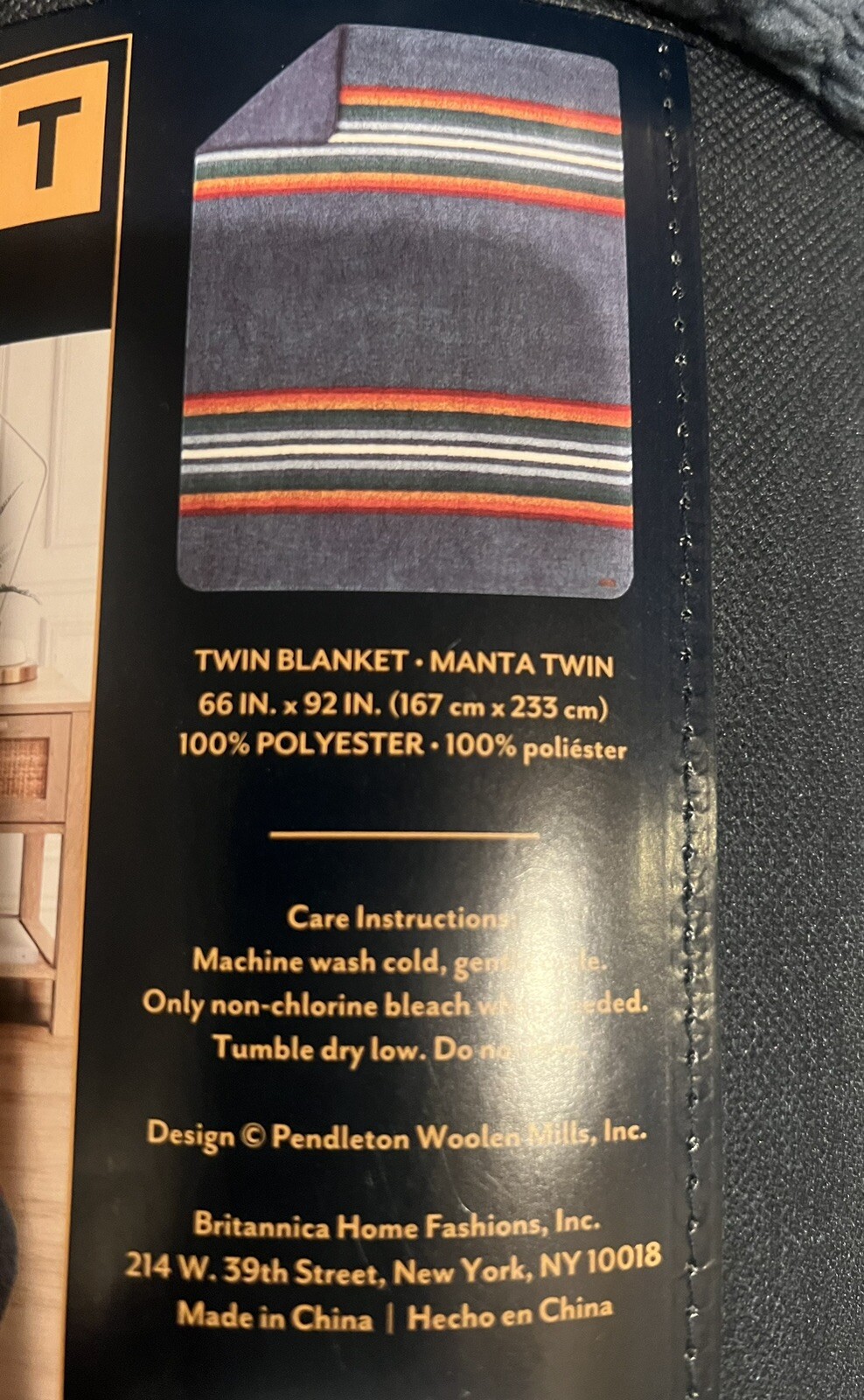 PENDLETON Sherpa Fleece Blanket TWIN Serape Stripe 66 inch - for sale ...