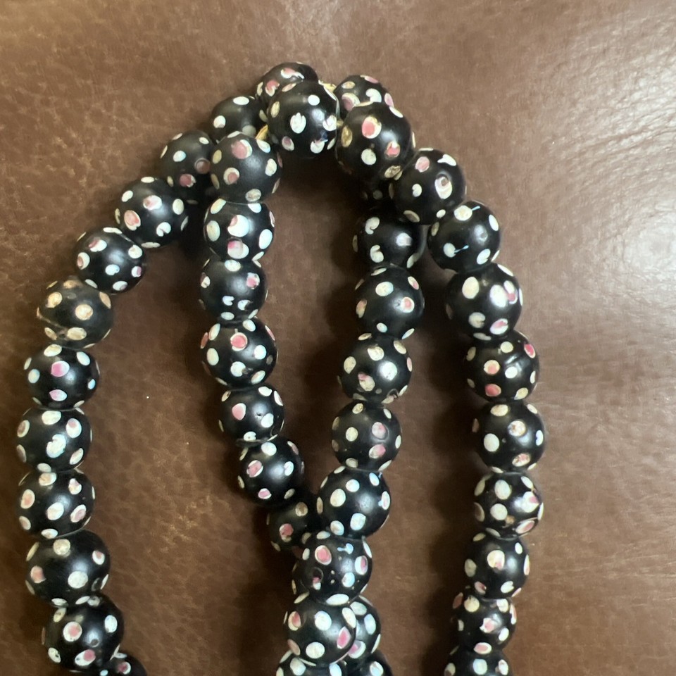 Rare Fancy Skunk Venetian African Trade Beads 12mm With 55 Beads | eBay