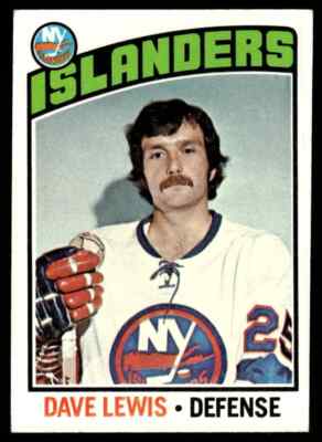 1976-77 TOPPS NHL HOCKEY Trading Card #221 🐱 DAVE LEWIS, New York ...
