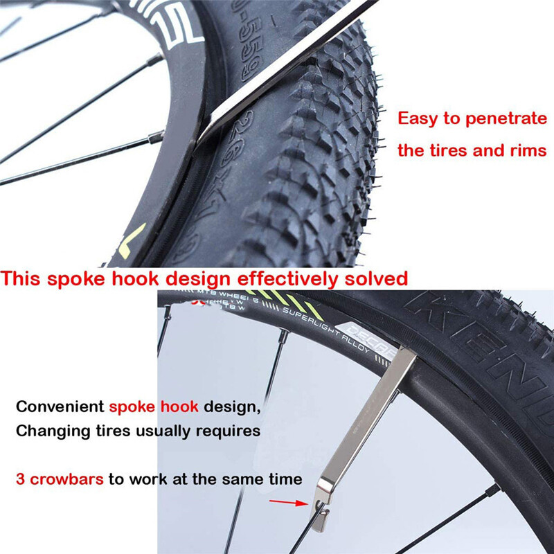 3Pcs Set Metal Bicycle Tire Lever Bike Tyre Levers Spoon Iron Changing ...