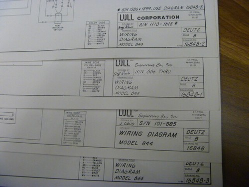 Lull 844 Telehandler Forklift Deutz Engine Electrical Wiring Diagram ...