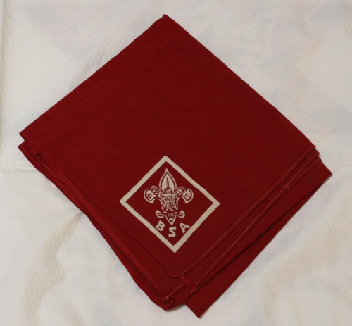 BSA National Issue 1933-47 Full Square Neckerchief, Solid Red Color | eBay