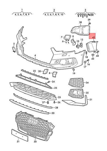 Genuine Front Bumper Air Guide Duct Left for AUDI Rs4 A4 2018 ...