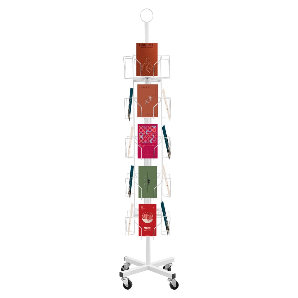 Greeting Card Rack Spins 20Pocket White Retail Display 8"x6'' Cards ...