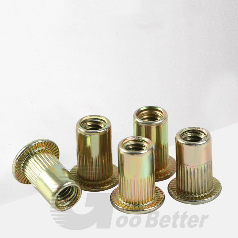 Rivet Nuts Flange Flat Countersunk Head Nut Color Zinc Plated Threaded ...