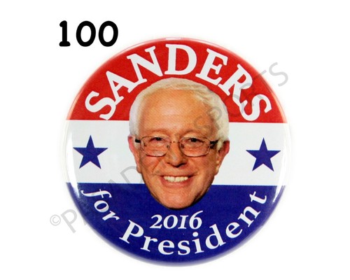 2016 BERNIE SANDERS for PRESIDENT 2.25" CAMPAIGN BUTTON, 100-PIECES ...