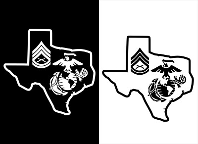 USMC Marine Corps EGA with Rank Insignia & State Outline, Any State ...