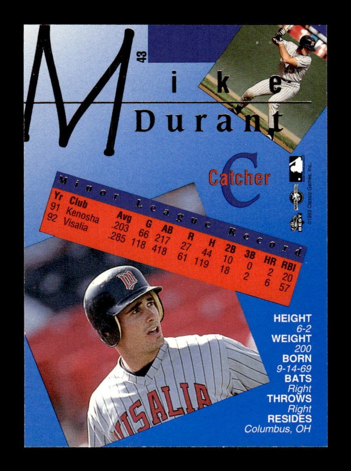 1993 Classic Best Gold Mike Durant #43 | eBay