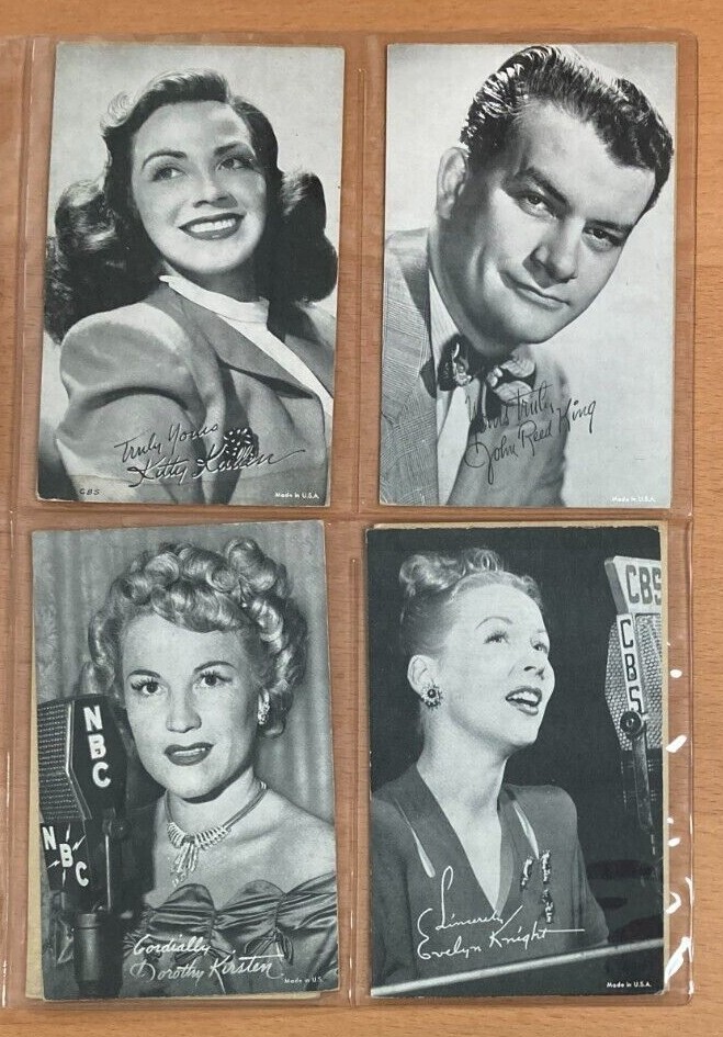 1940S/50S EXHIBIT/ARCADE CARD LOT #6 (8) MOVIE STARS ACTORS CELEBRITIES ...