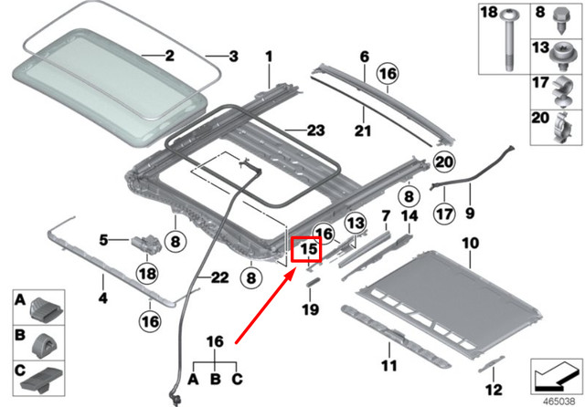 BMW 2 COUPE F22 F87 SLIDING ROOF MECHANISM 54107266211 7266211 GENUINE ...