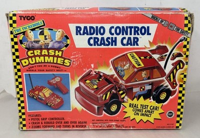 Vintage Crash Test Dummies Radio Control RC Crash Car Red Tyco Vehicle ...