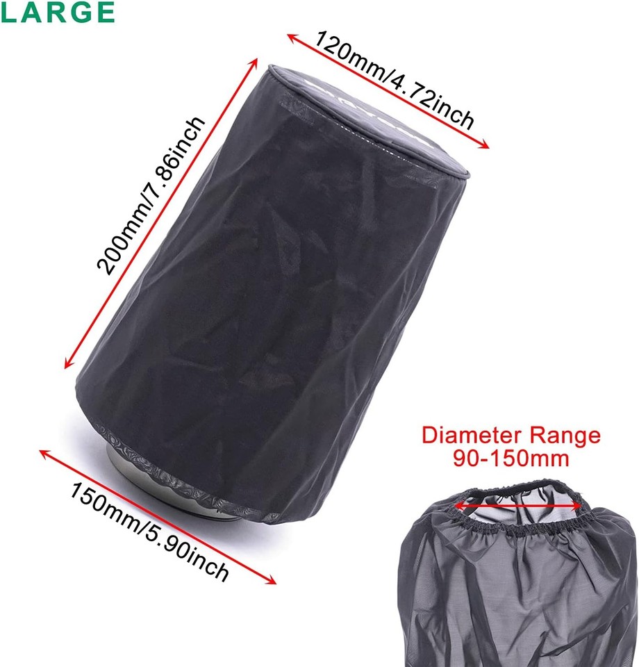 Air Filter Sock Waterproof Universal Fit for Performance Air Intake ...