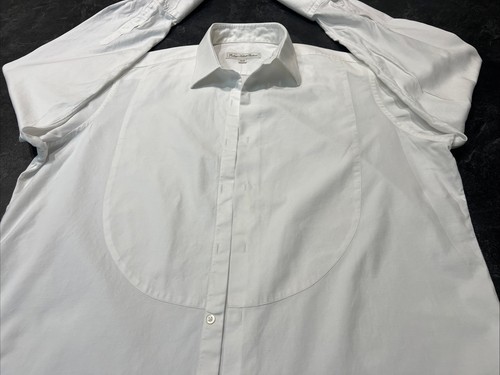 Robert Talbott Protocol French Cuff White Formal Tuxedo Dress Shirt ...