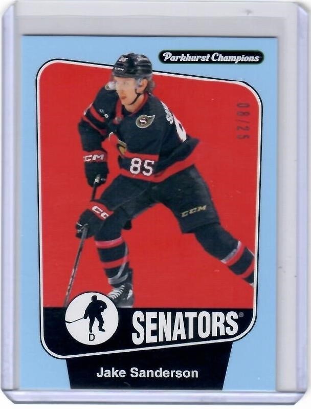 2024-25 Upper Deck Parkhurst Champions - Jake Sanderson #172 Baby Blue Border /25 for sale ...
