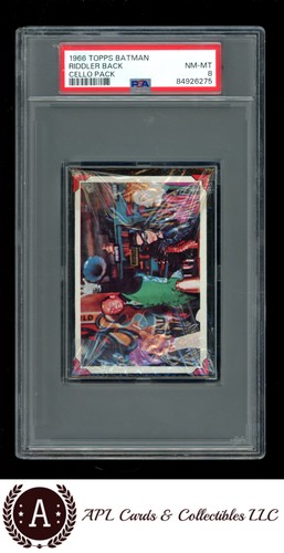 1966 Topps Batman Riddler Back Cello Pack PSA 8 #1 Card Showing | eBay
