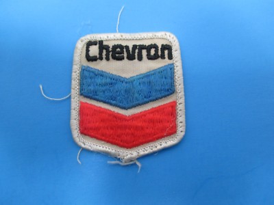 Vintage Chevron Logo Patch Chevron Corporation Energy Red White & Blue ...