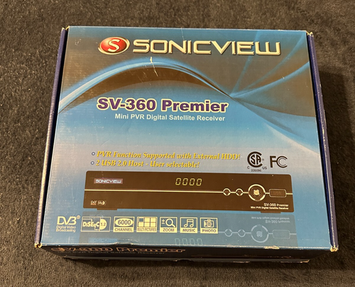 Sonicview SV-360 Premier Free To Air Satellite Receiver, New In Box w ...