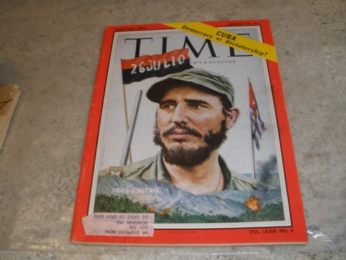 VINTAGE TIME MAGAZINE JANUARY 26 1959 FIDEL CASTRO | eBay