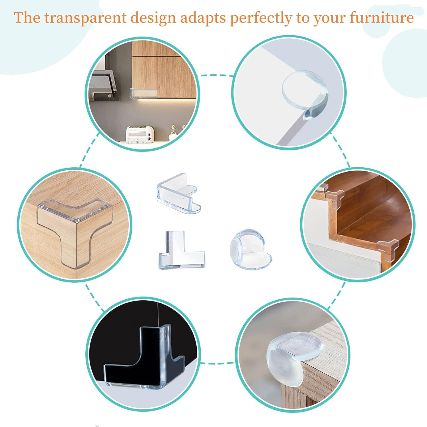 30 Pcs Baby Safety Corner Guards,Clear Furniture Corner Guard,Baby ...