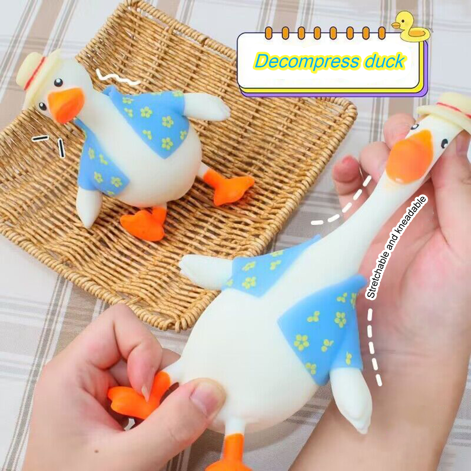 Squeeze Fidget Toy Lights Flashing Stress Relief Squeezing Duck | eBay