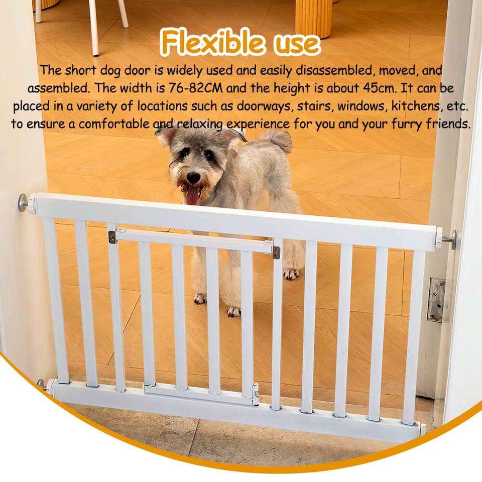 30"-32" Expandable Short Dog Gate Metal Small Puppy Door for Doorways ...