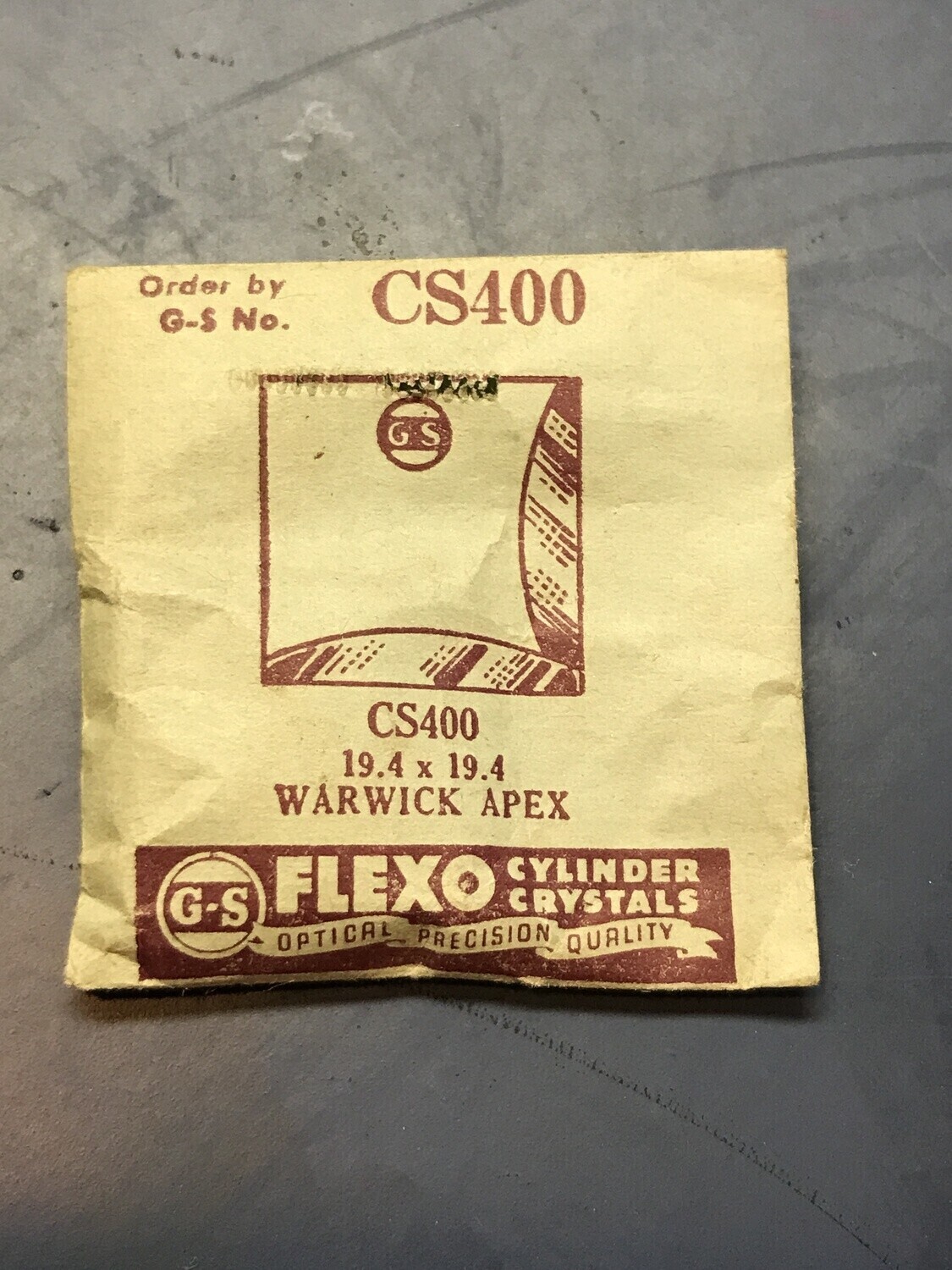 GS Flexo Crystal CS400 for WARWICK & APEX Wrist Watches - 19.4 x 19.4 ...
