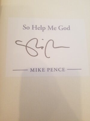 mike pence signed book autographed so help me god signature autograph ...
