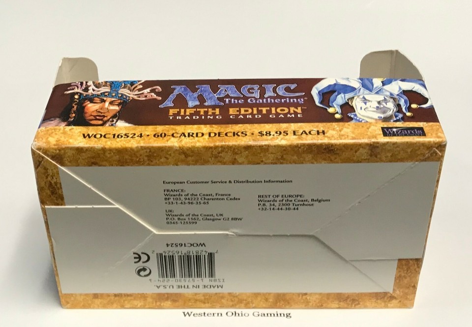 Magic The Gathering EMPTY Fifth Edition Starter Deck Display Box READ ...