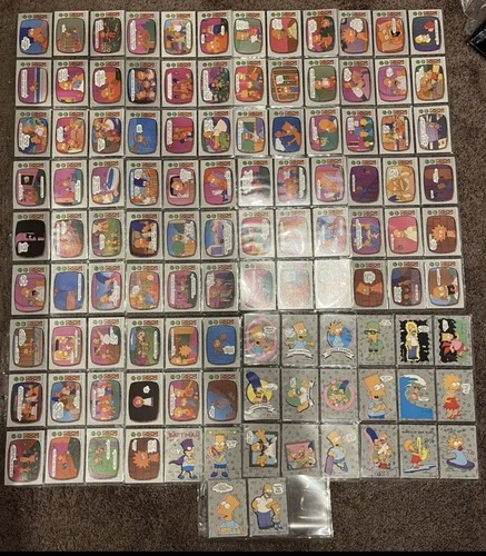 1990 Topps The Simpsons Cards Complete 88 cards+22 stickers Pristine In ...