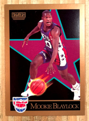 1990-91 SKYBOX MOOKIE BLAYLOCK CARD#176 NM-MT OKLAHOMA HAWKS NETS ...
