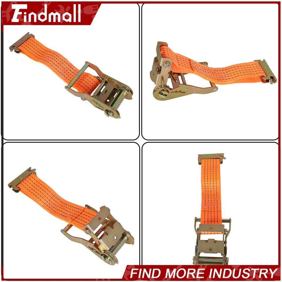 Findmall 4Pack 2"×20' E-Track Ratchet Tie Strap Trailer Enclosed Cargo ...